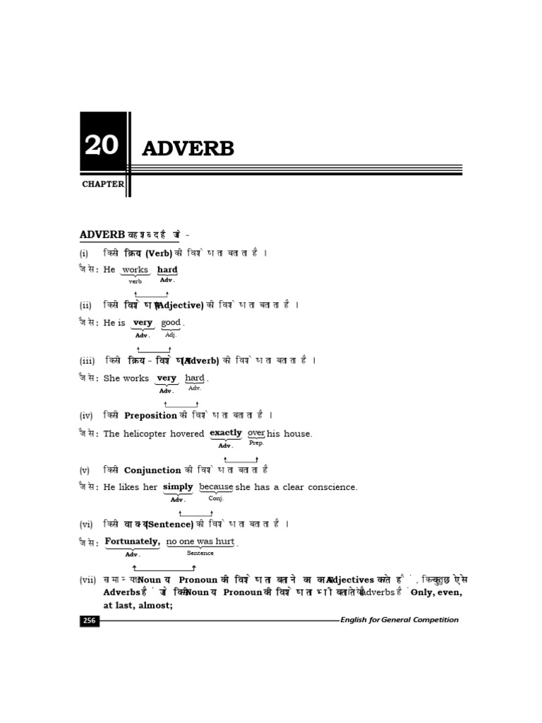 Chapter - 20 ADVERB (1) 20240715124519 | PDF | Adverb | Adjective