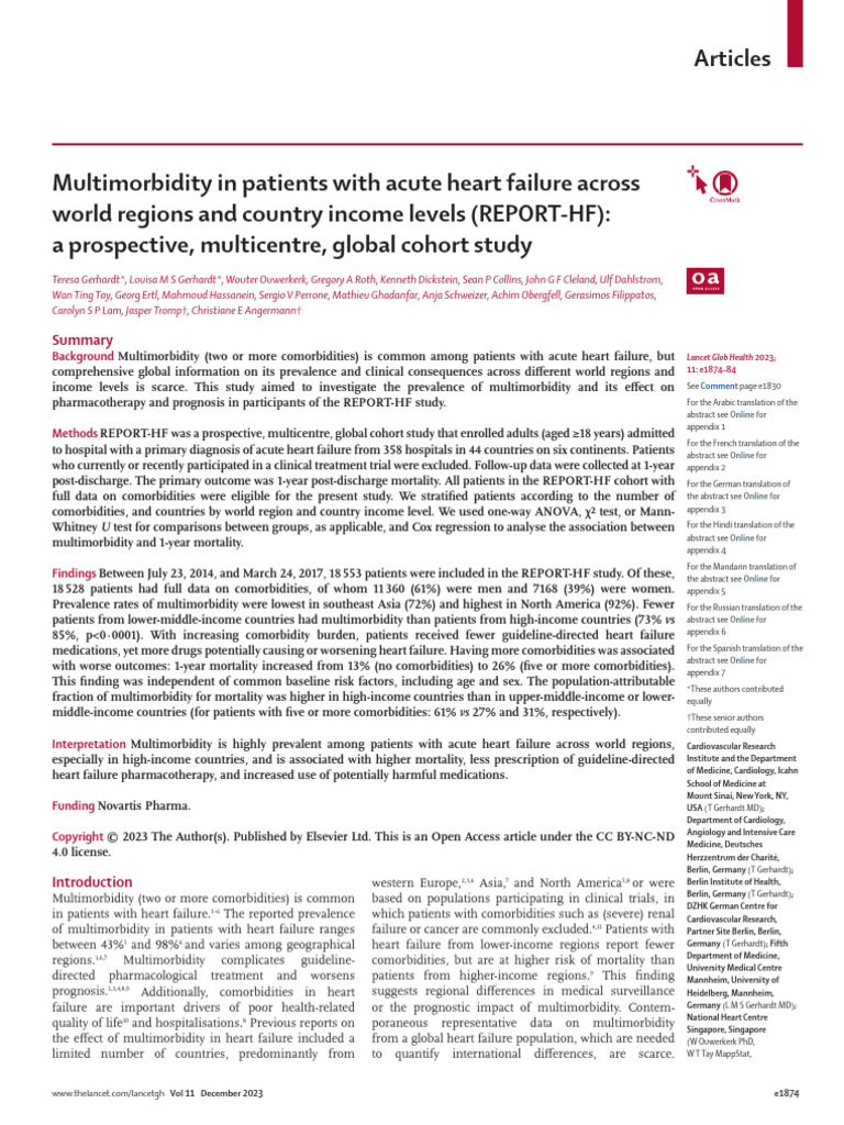 Gerhardt-2023-Multimorbidity-in-patients-with-acu — копия | PDF | Comorbidity | Diseases And ...