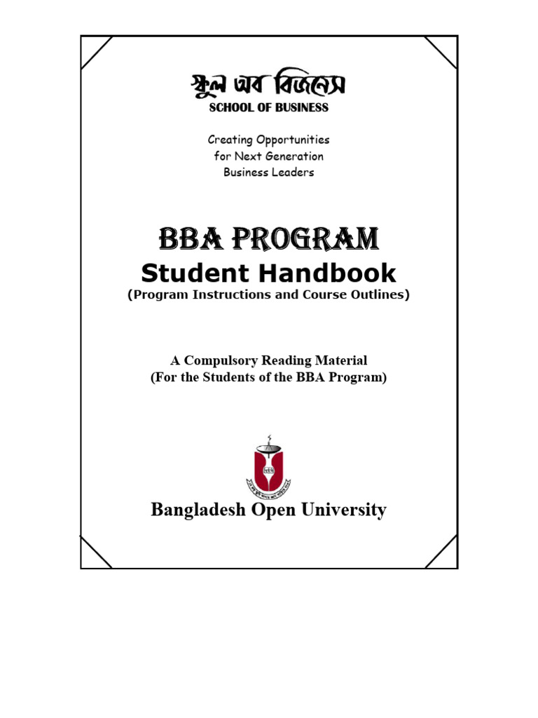 bba_hb_220623 | PDF | Master Of Business Administration | Academic Degree