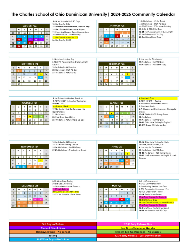 TCS 24-25 Community Calendar | PDF | Evaluation Methods | Qualifications
