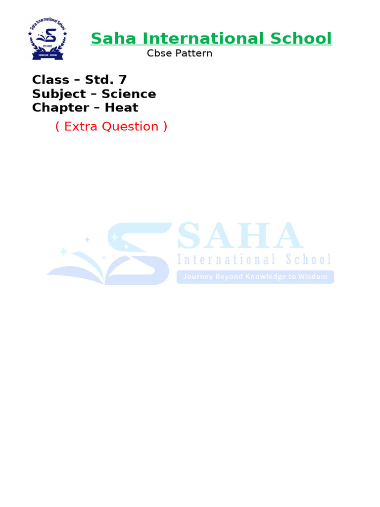 Class - 7, Extra Question Chapter - Acid Base and Salt | PDF