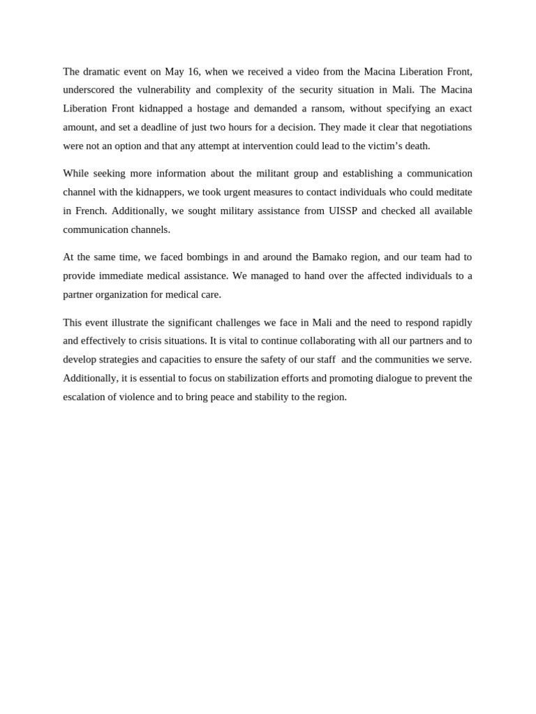 The Dramatic Event On May 16 | PDF