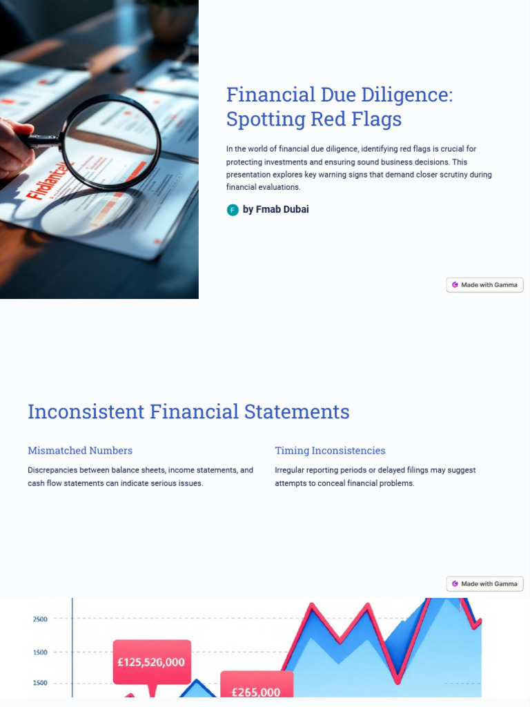 Financial Due Diligence Spotting Red Flags | PDF | Debt | Expense