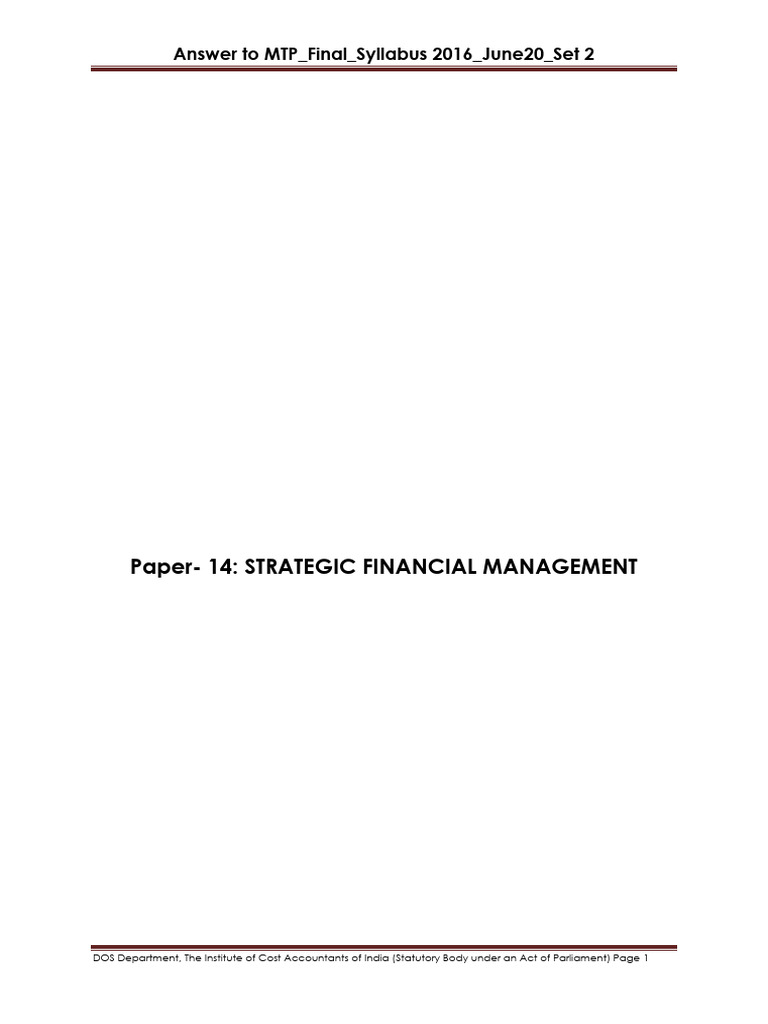 Paper14 Set2 Ans | PDF | Option (Finance) | Futures Contract