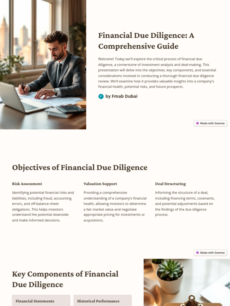 Financial Due Diligence A Comprehensive Guide | PDF | Valuation (Finance) | Capital Structure