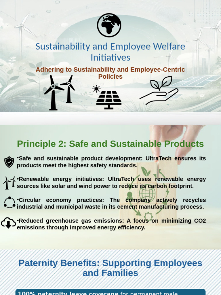 Sustainability and Employee Welfare Initiatives | PDF
