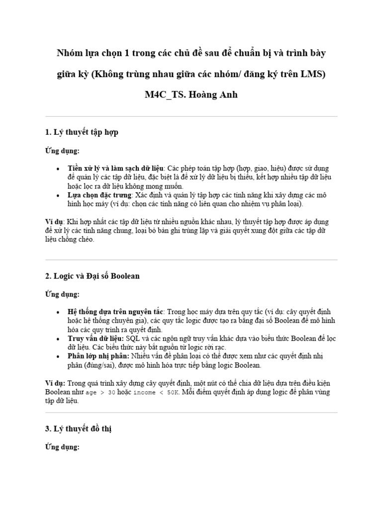 Topics For Midterm Presentation | PDF