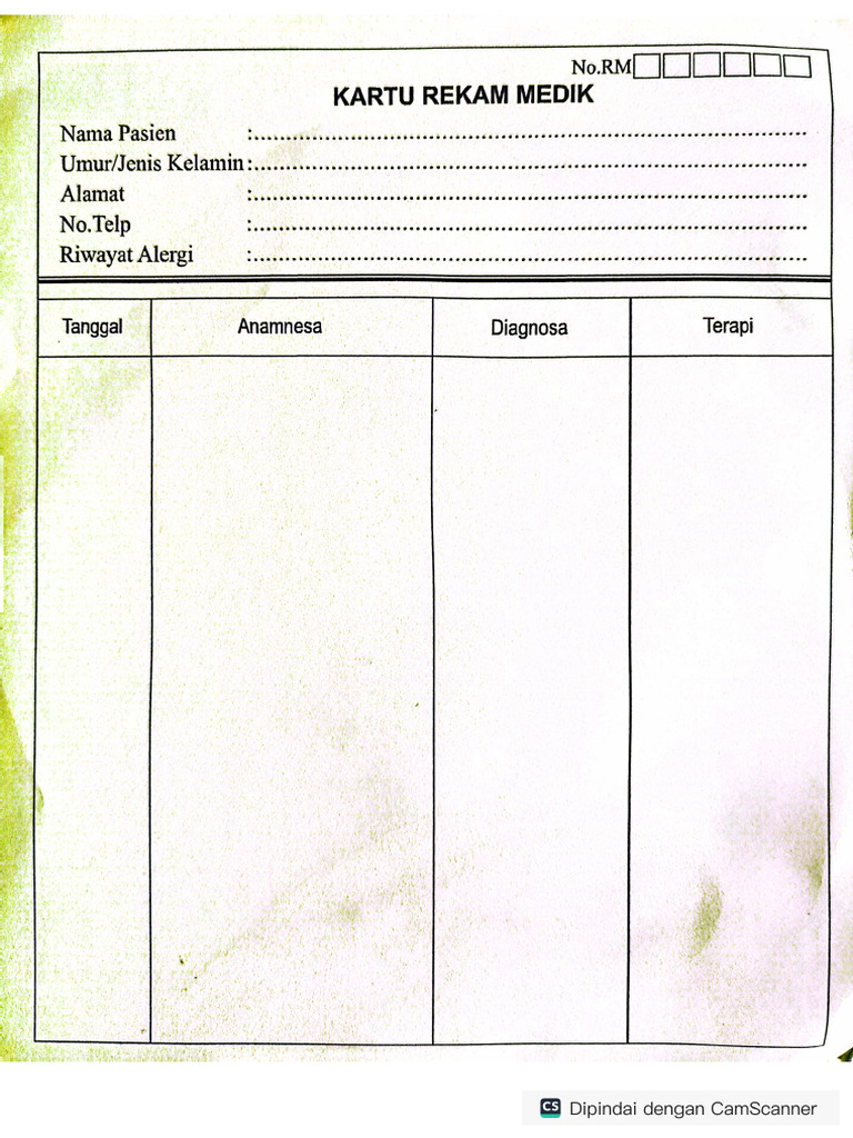 Kartu Rekam Medik | PDF