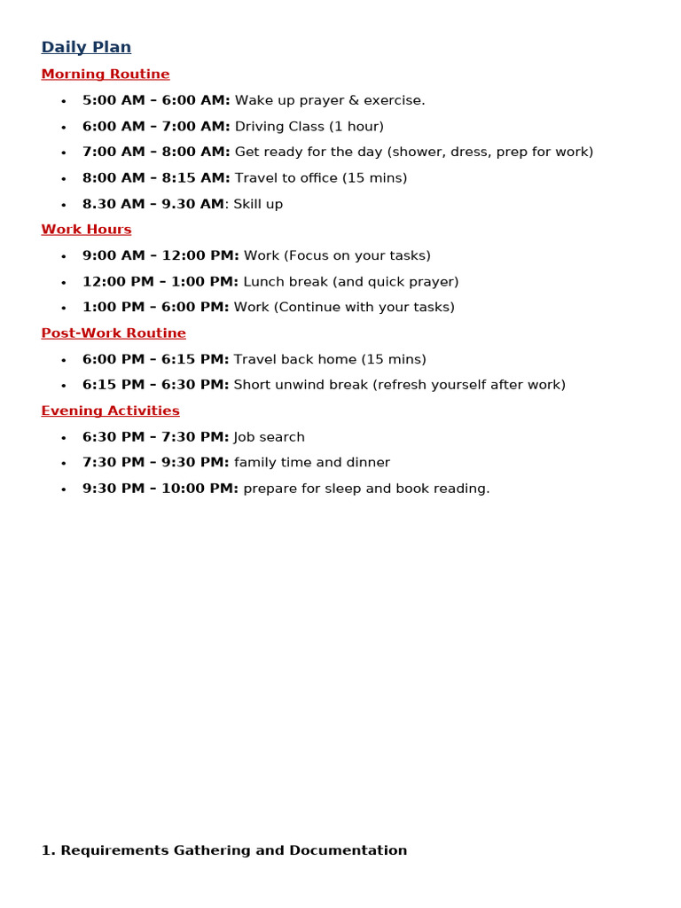 Daily Plan | PDF | Agile Software Development | Databases