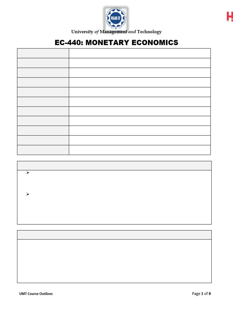 MONETARY ECONOMICS | PDF | Quantity Theory Of Money | Money Supply