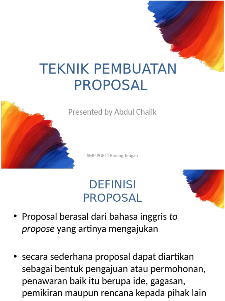 Teknik Pembuatan Proposa | PDF