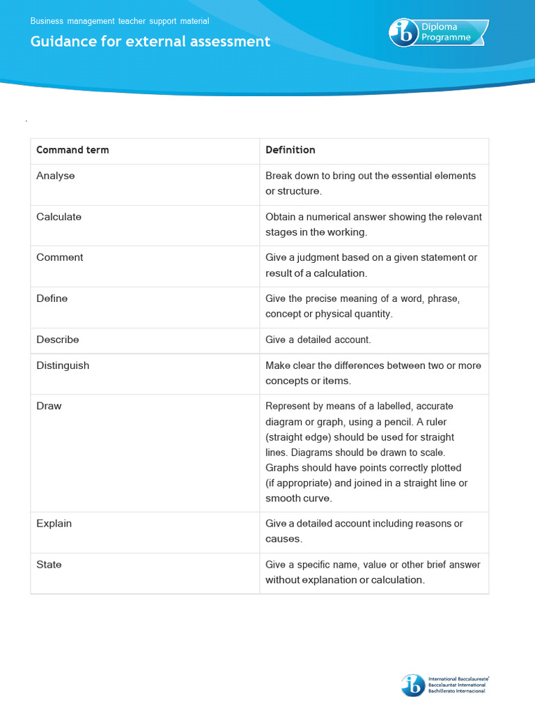 BM Assessment IB DP (1) | PDF | Argument | Reason