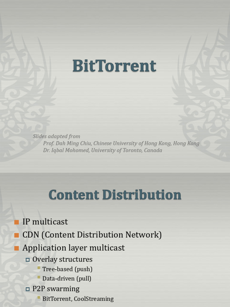 BitTorrent | PDF | Peer To Peer | Application Layer Protocols