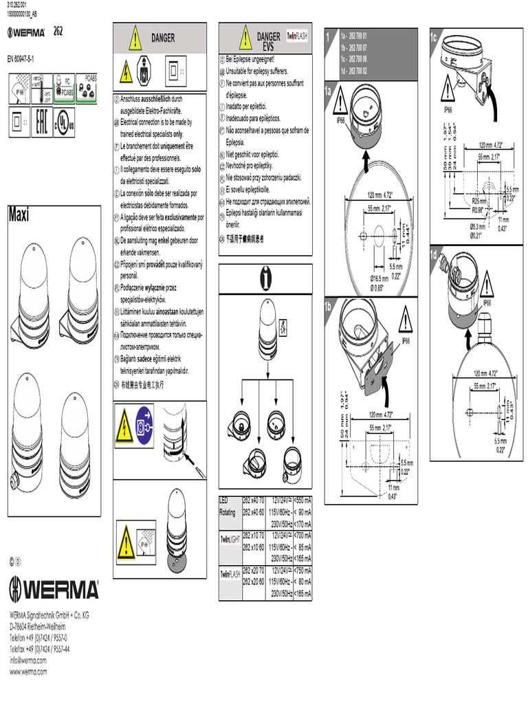 Werma Bedienungsanleitung26212060 | PDF