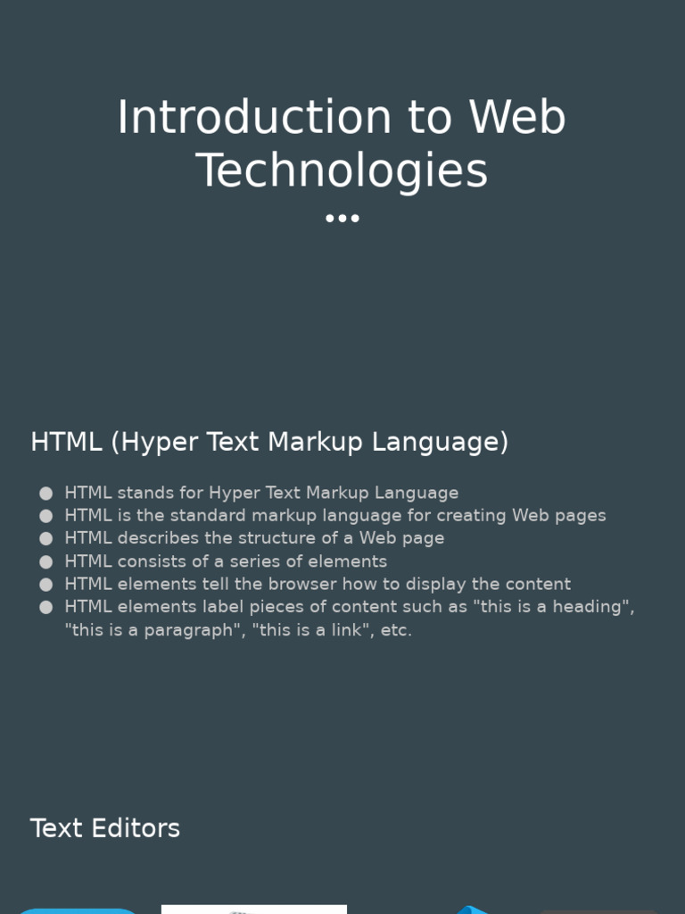 Lesson 12 Introduction to Web Technologies | PDF | Html | Html Element