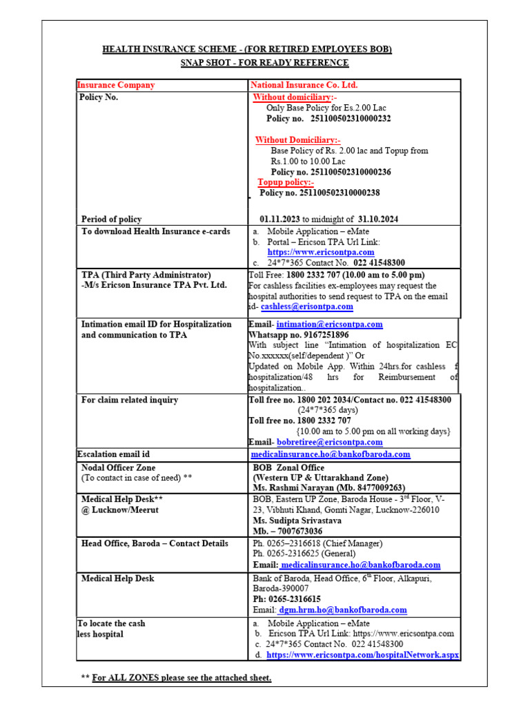 Medical - IBA Health Insurance Ready Reference For All Zones 2023-24 ...