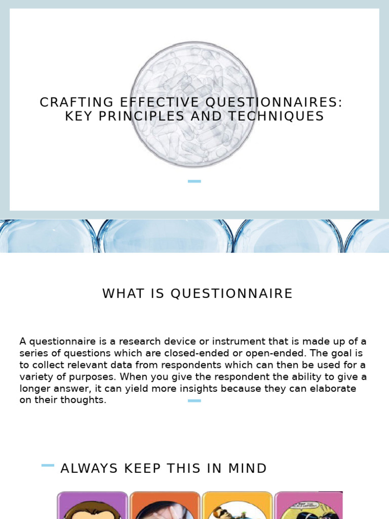 Crafting Effective Questionnaire | PDF | Questionnaire | Survey Methodology