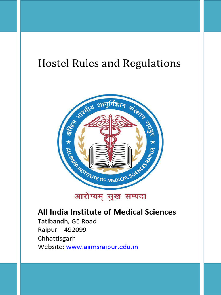 Hostel Rules and Regulations AIIMS Raipur | PDF