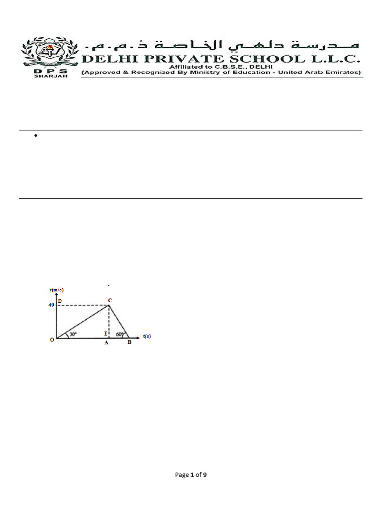 Hy GR11 Phyqp Set1 - 61215 | PDF | Acceleration | Velocity
