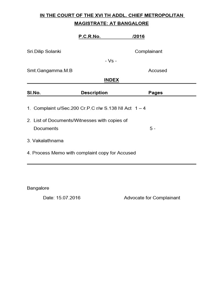 Dilip Solanki V Gangamma | PDF | Cheque | Justice