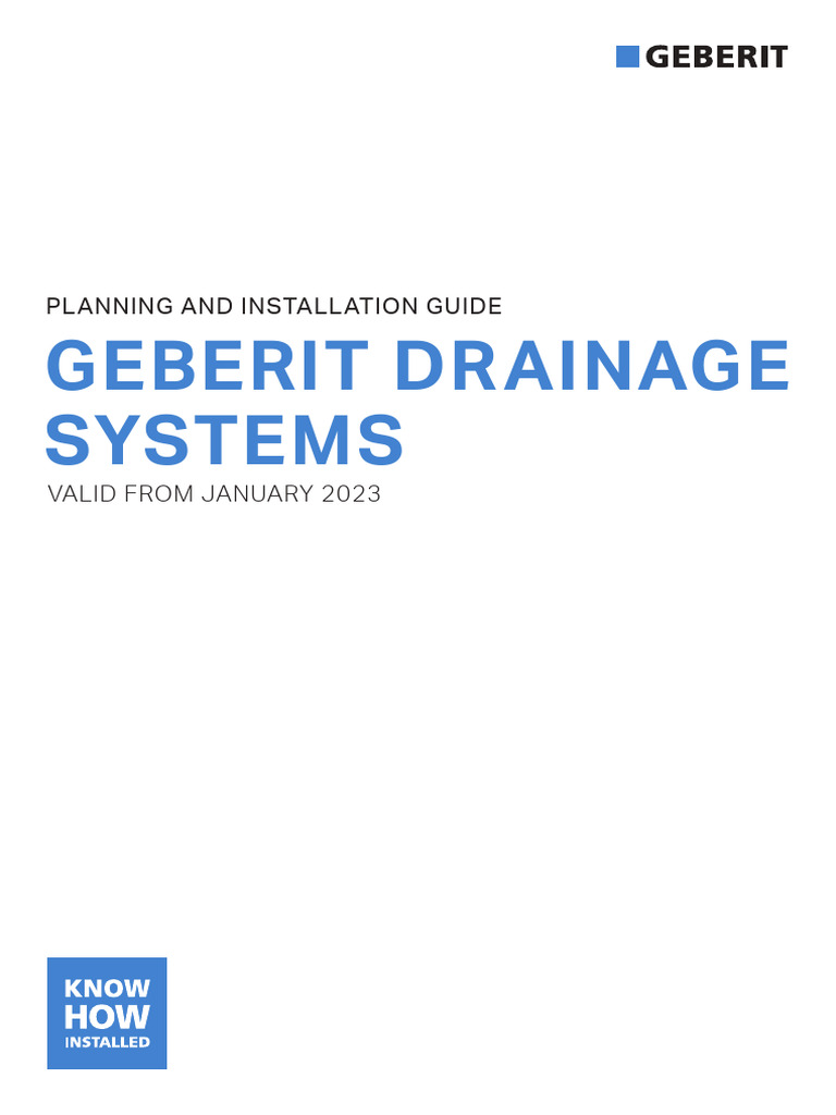 Geberit Drainage Systems Installation Guide | PDF | Pipe (Fluid ...