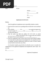 Format of 317 CRPC Petition Sample | PDF