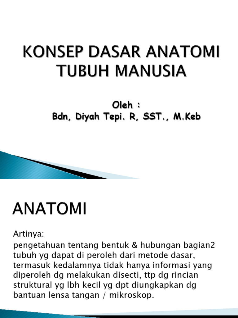 Dasar Anatomi dan Terminologi Medis | PDF