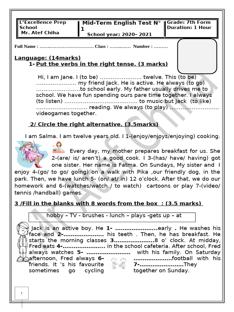 7th Form MTT N1 (1) | PDF | Language Mechanics | Linguistic Typology