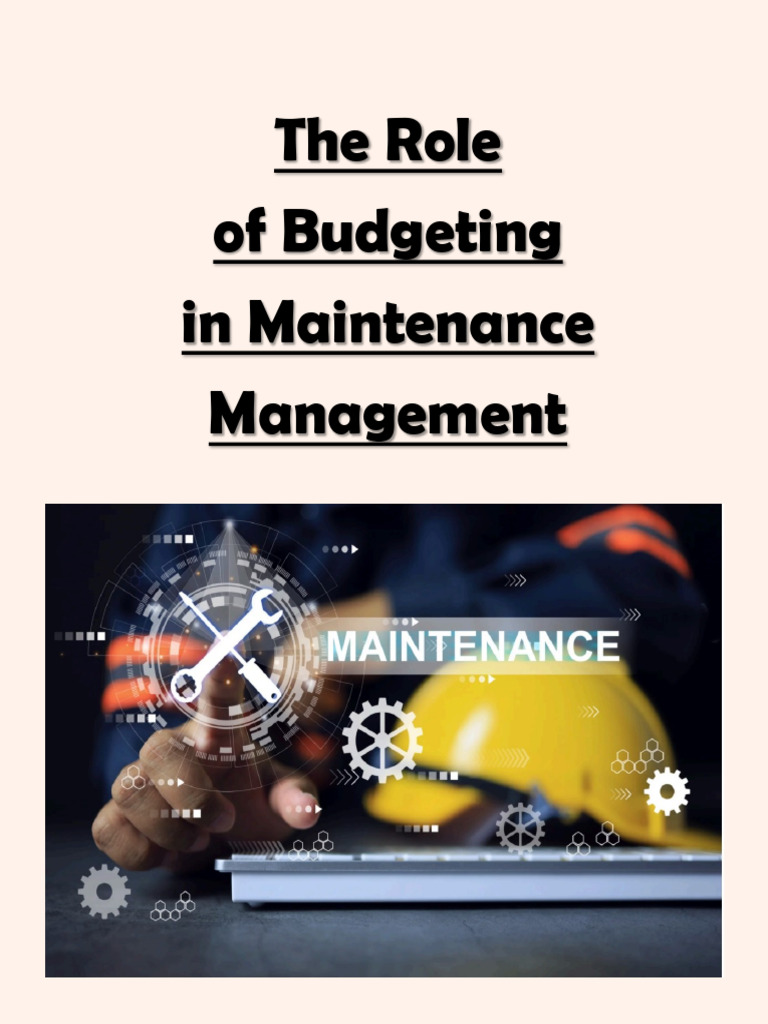 Budgeting Strategies for Maintenance Management | PDF | Economies ...