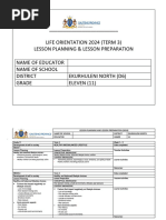 Lesson Plan Template: Tp701: Senior Phase and Fet Phase | PDF