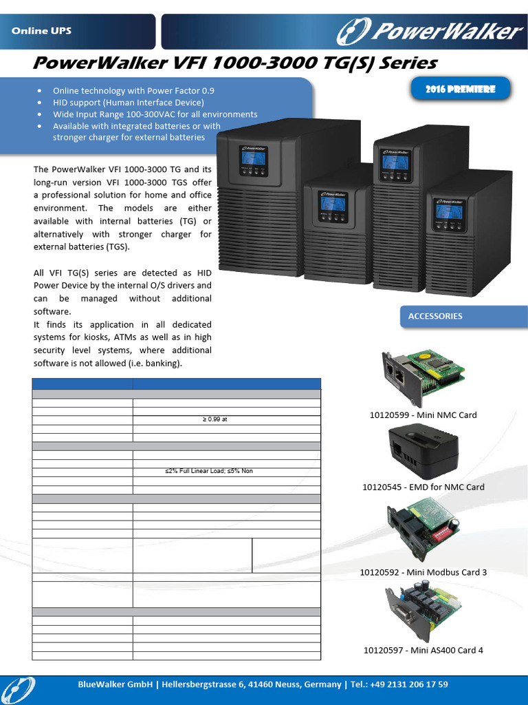 PowerWalker VFI TG (S) Promo | PDF | Battery Charger | Computer Hardware