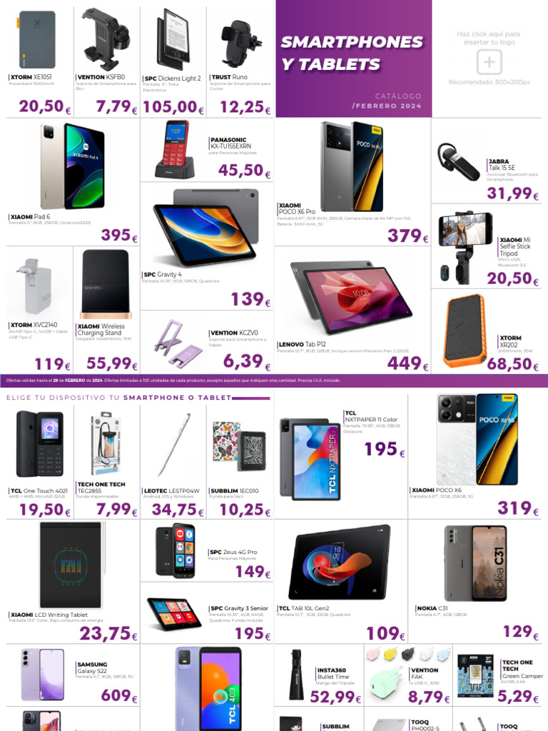 CATALOGO SMARTPHONES TABLETS FEBRERO (Con Precio) | PDF | Smartphone | Tableta