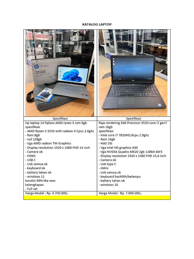 KATALOG LAPTOP | PDF | X86 Architecture | Personal Computing