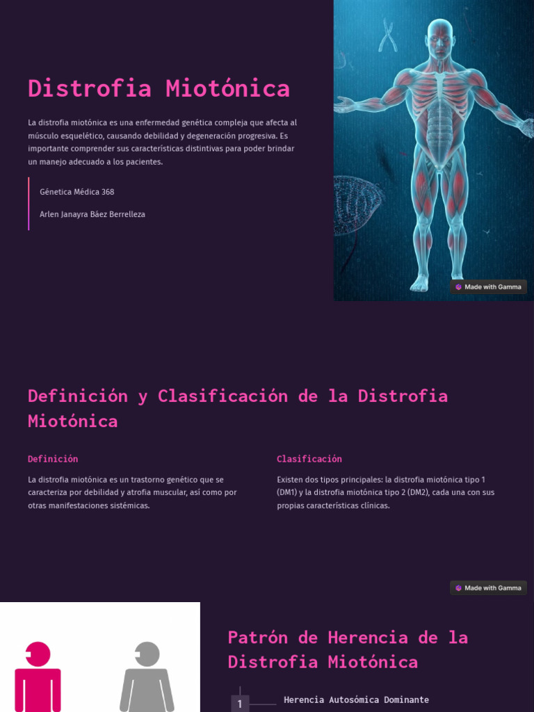 Distrofia Miotonica | PDF | Enfermedades y trastornos | Especialidades ...