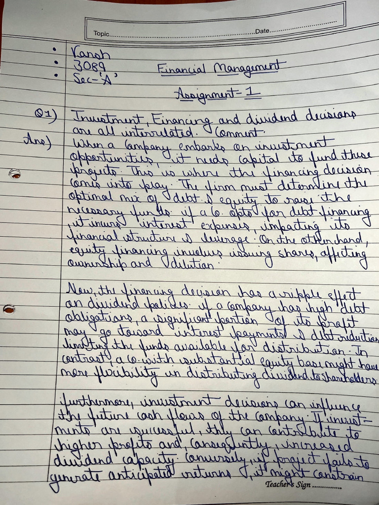 Fm Assignment Van Sh 3089 | PDF