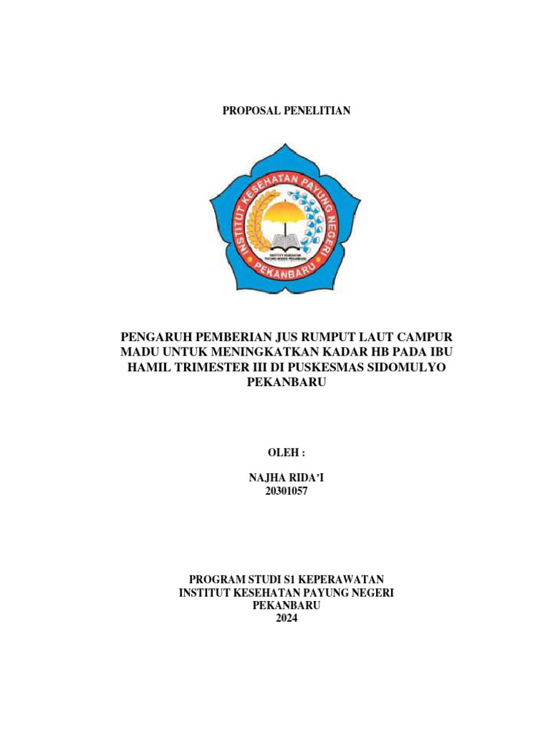 Jus Rumput Laut untuk Ibu Hamil | PDF