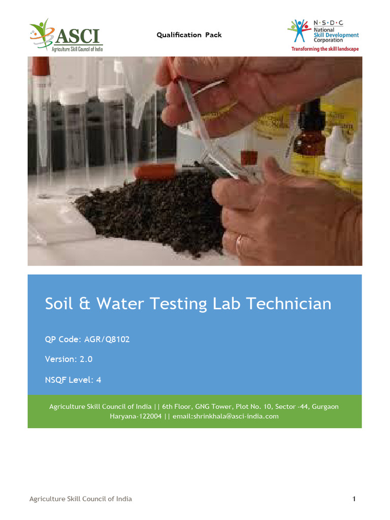 Soil & Water Testing Lab Technician-AGR_Q8102_v2.0 | PDF | Laboratories ...