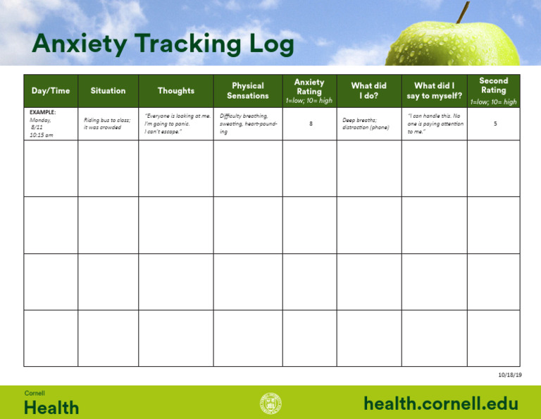 Anxiety Self-Tracking Tool | PDF