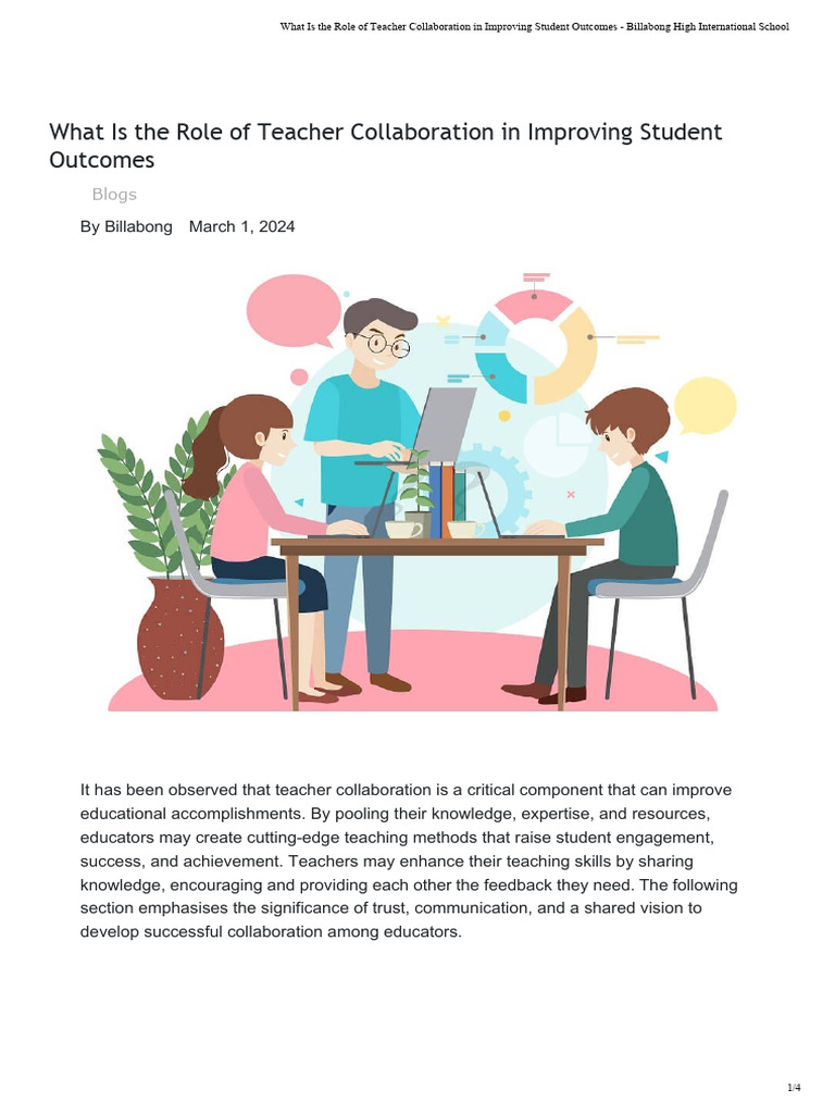 Teacher Collaboration Boosts Student Success | PDF | Collaboration ...