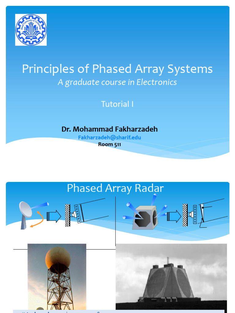 Tutorial 1 Phased ArrayF | PDF | Antenna (Radio) | Broadcast Engineering