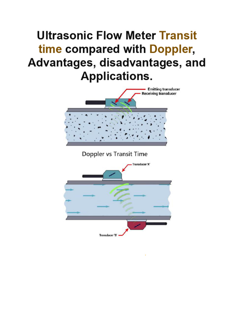 Ultrasonic Flow Meter: Transit Time vs. Doppler | PDF | Flow ...