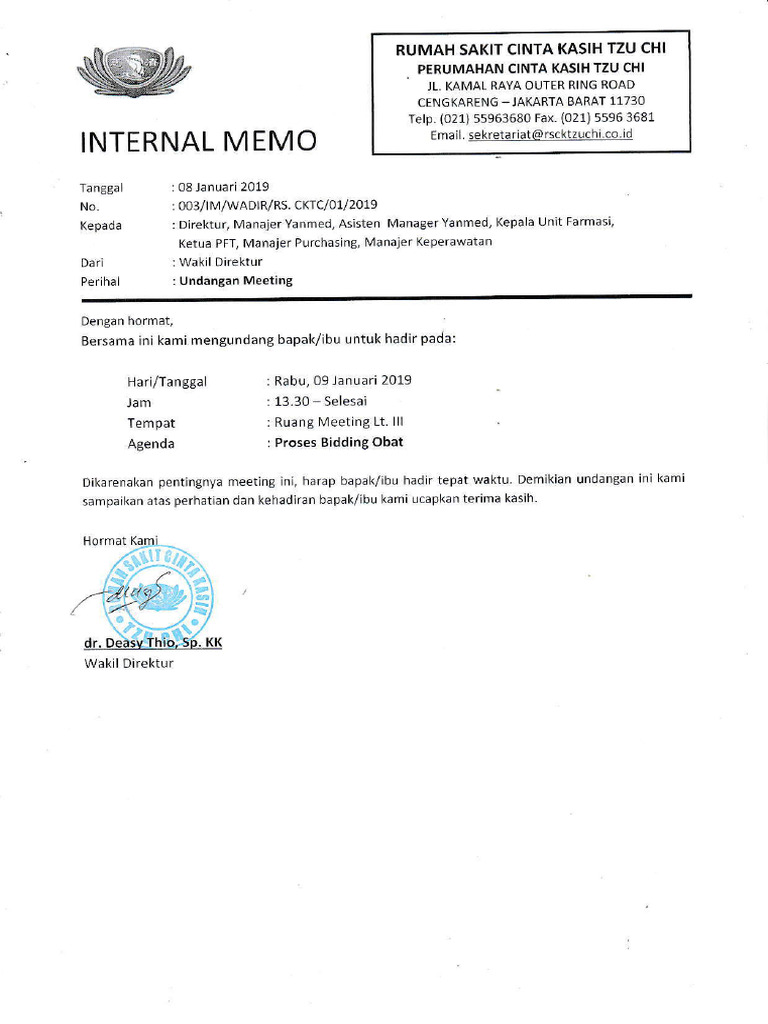 003. IM Undang Meeting Proses Bidding Obat | PDF