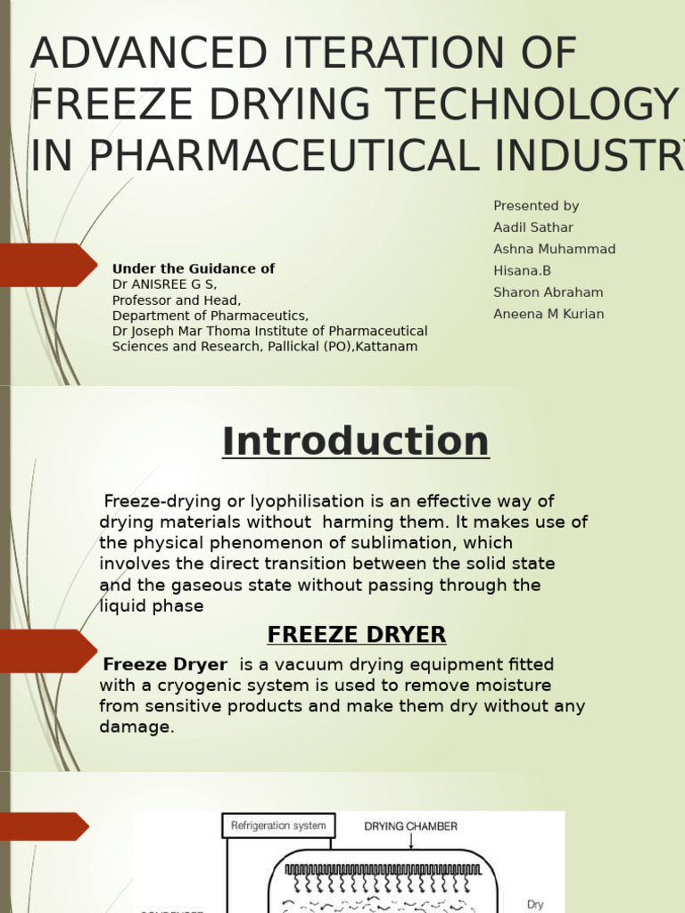 Advanced Iteration of Freeze Drying Technology in Pharmaceutical.ppt ...