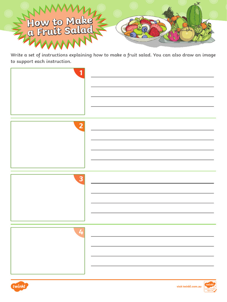 Au T 1718982813 How To Make Fruit Salad Instructional Writing Frame Ver ...