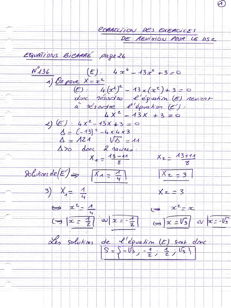 1ère Spé Correction Exercices Revision DS2 (1) | PDF