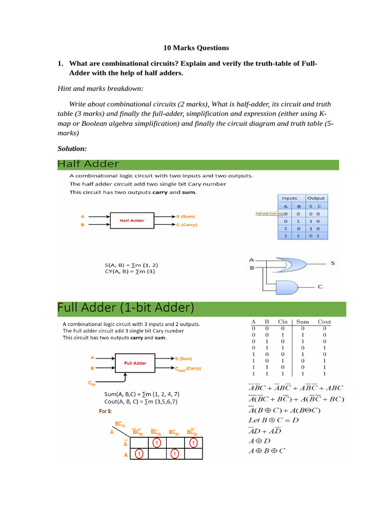 Combinational Circuit Design Guide | PDF | Electronic Circuits | Arithmetic