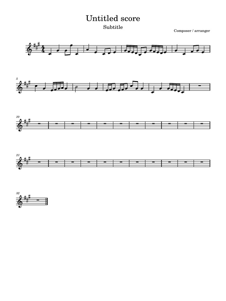 Sheet Music for Musicians | PDF