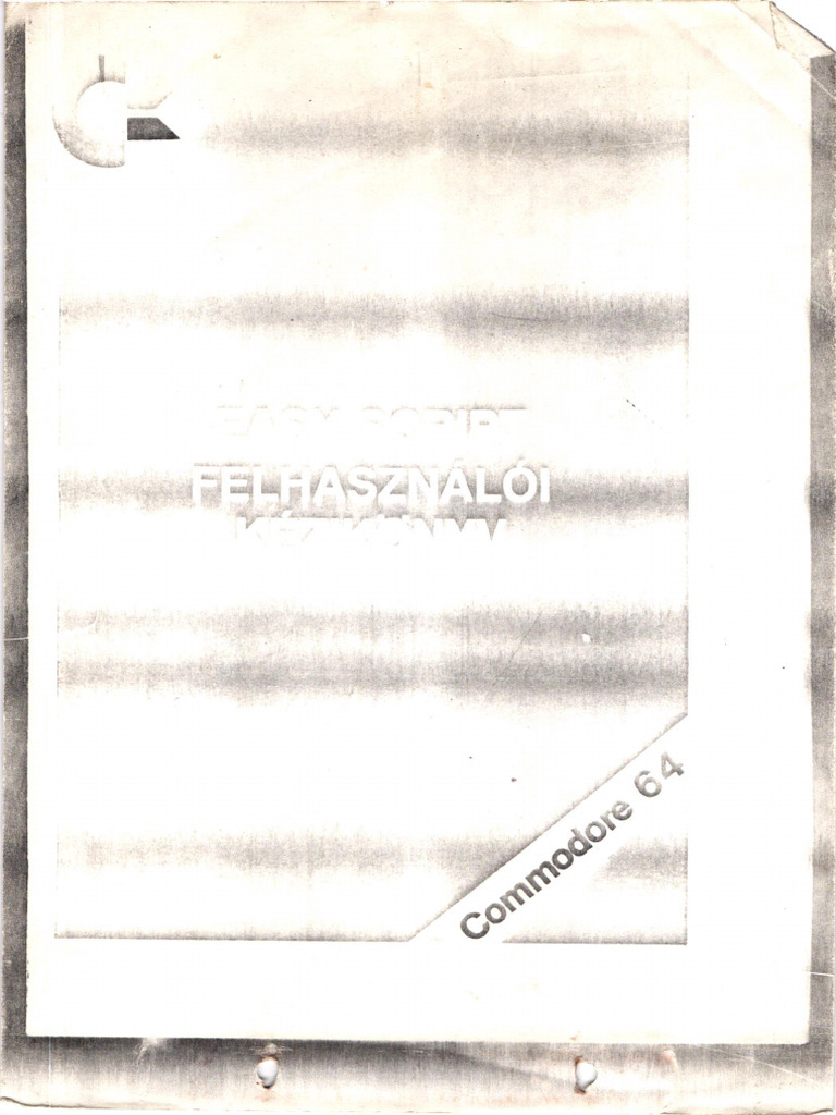 C64 Easy Script Felhasználói Kézikönyv | PDF