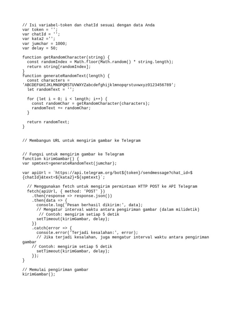 Bot Spam untuk Telegram | PDF