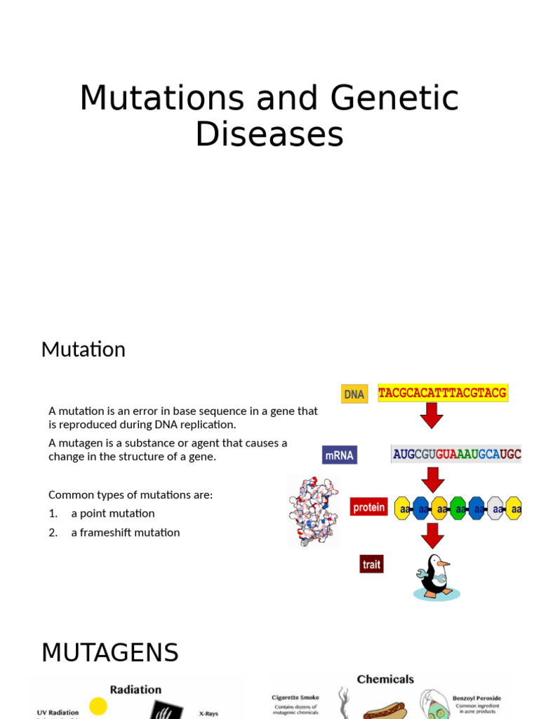 Mutation and Genetic Diseases | PDF